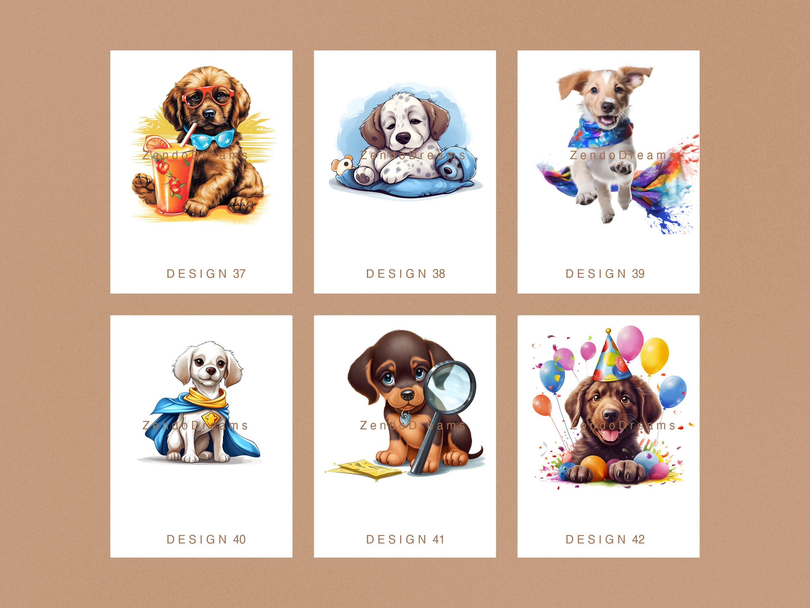 54 Watercolor Puppy Clipart Bundle Adorable Dog Illustrations High-res ...