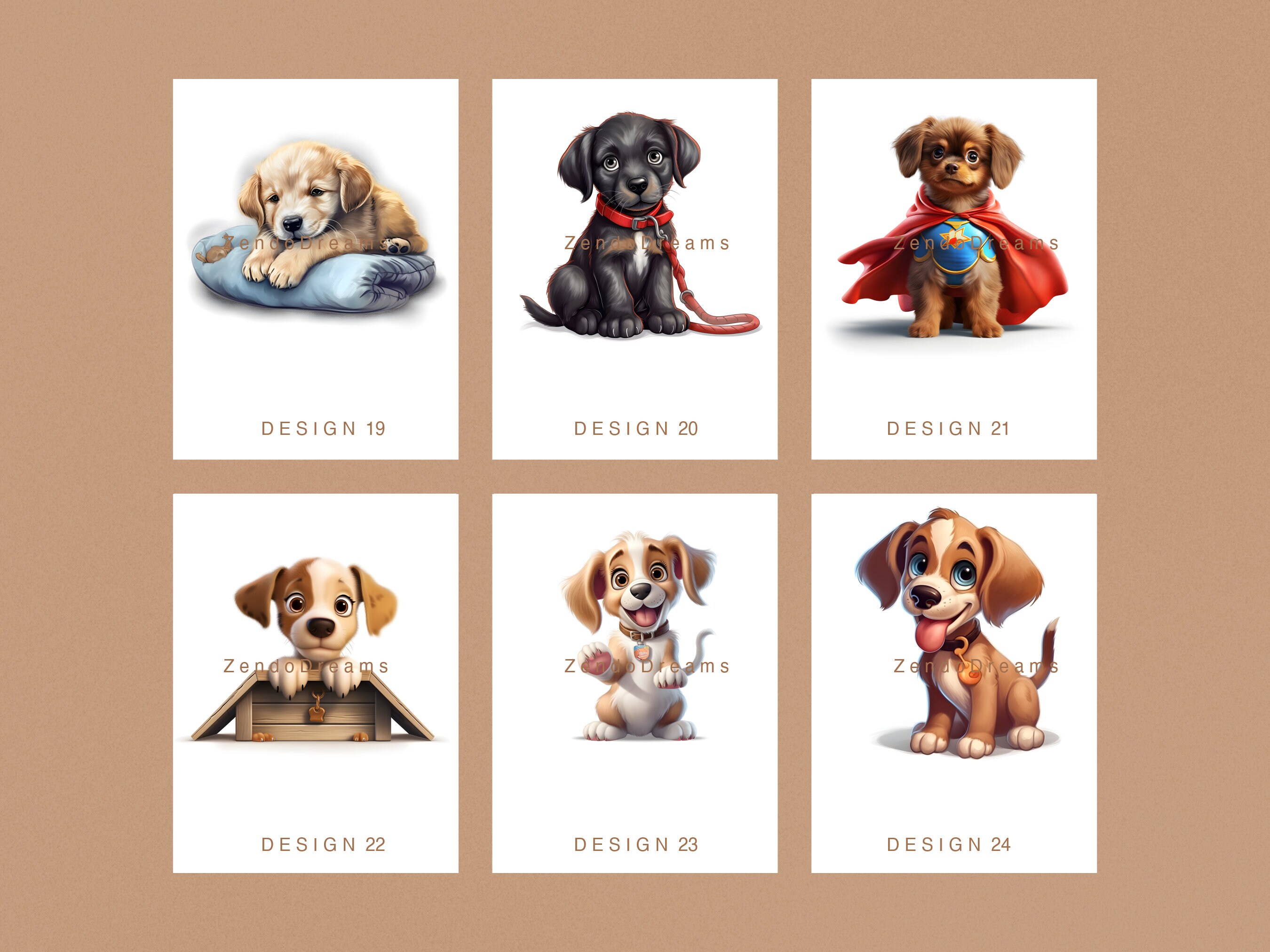54 Watercolor Puppy Clipart Bundle Adorable Dog Illustrations High-res ...