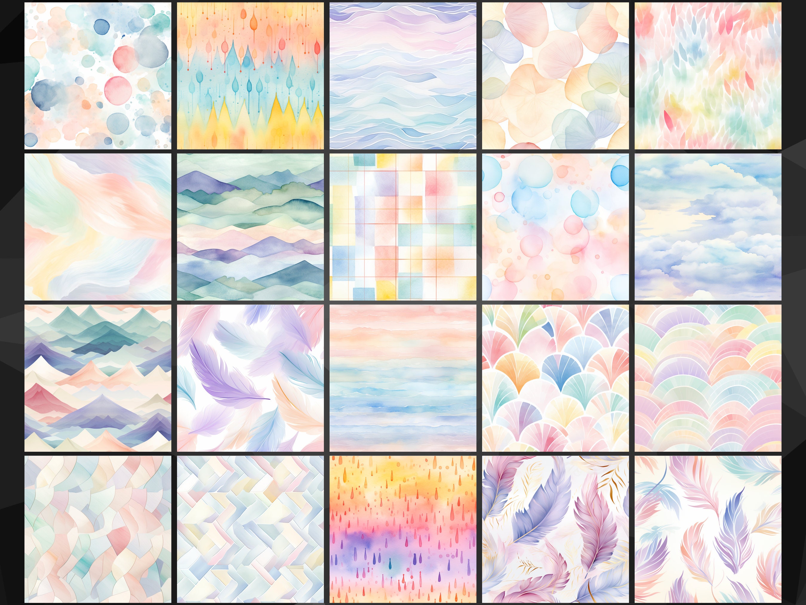 100 Soft Pastel Patterns Seamless Designs for Textiles - Etsy