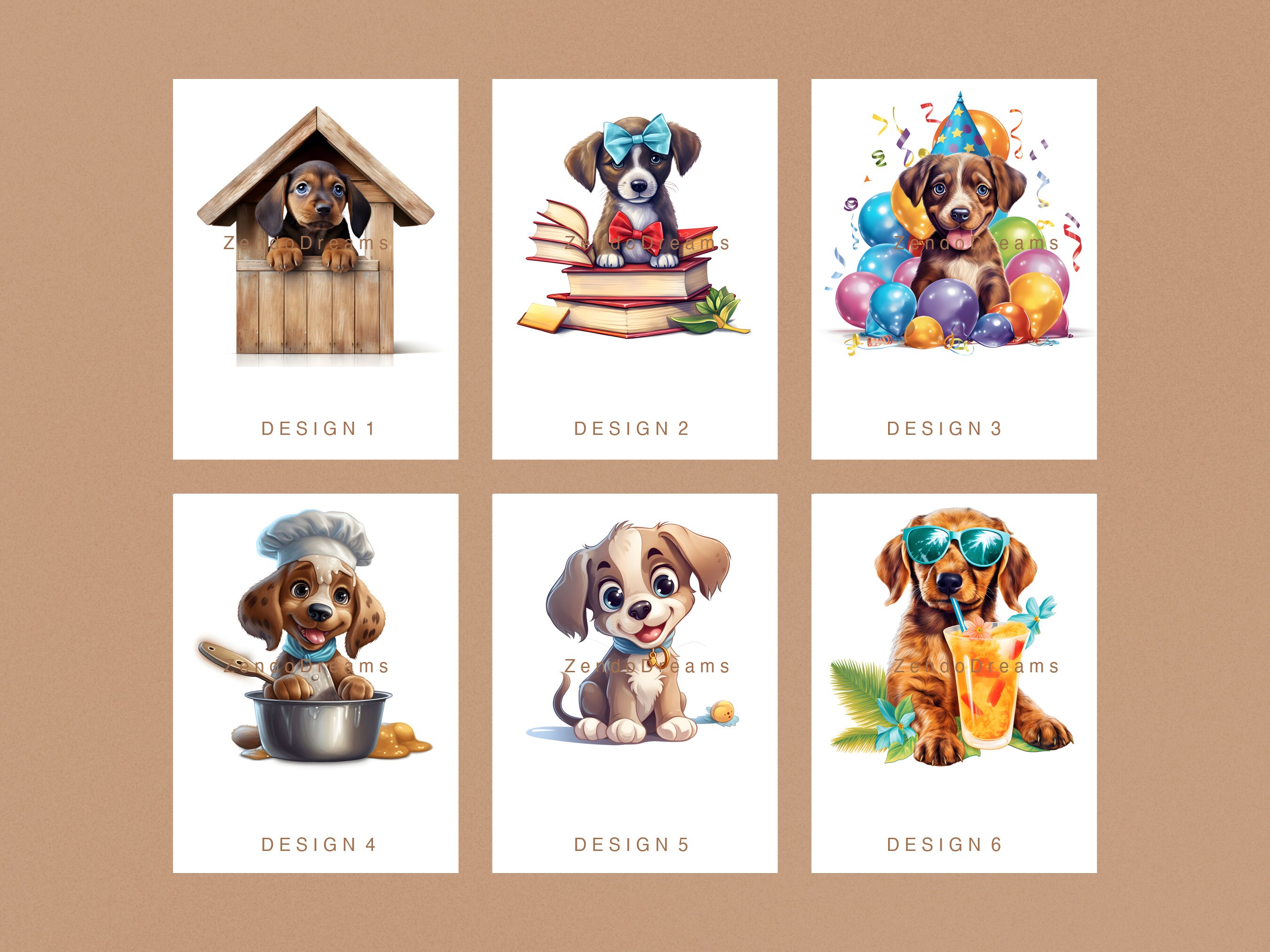 54 Watercolor Puppy Clipart Bundle Adorable Dog Illustrations High-res ...