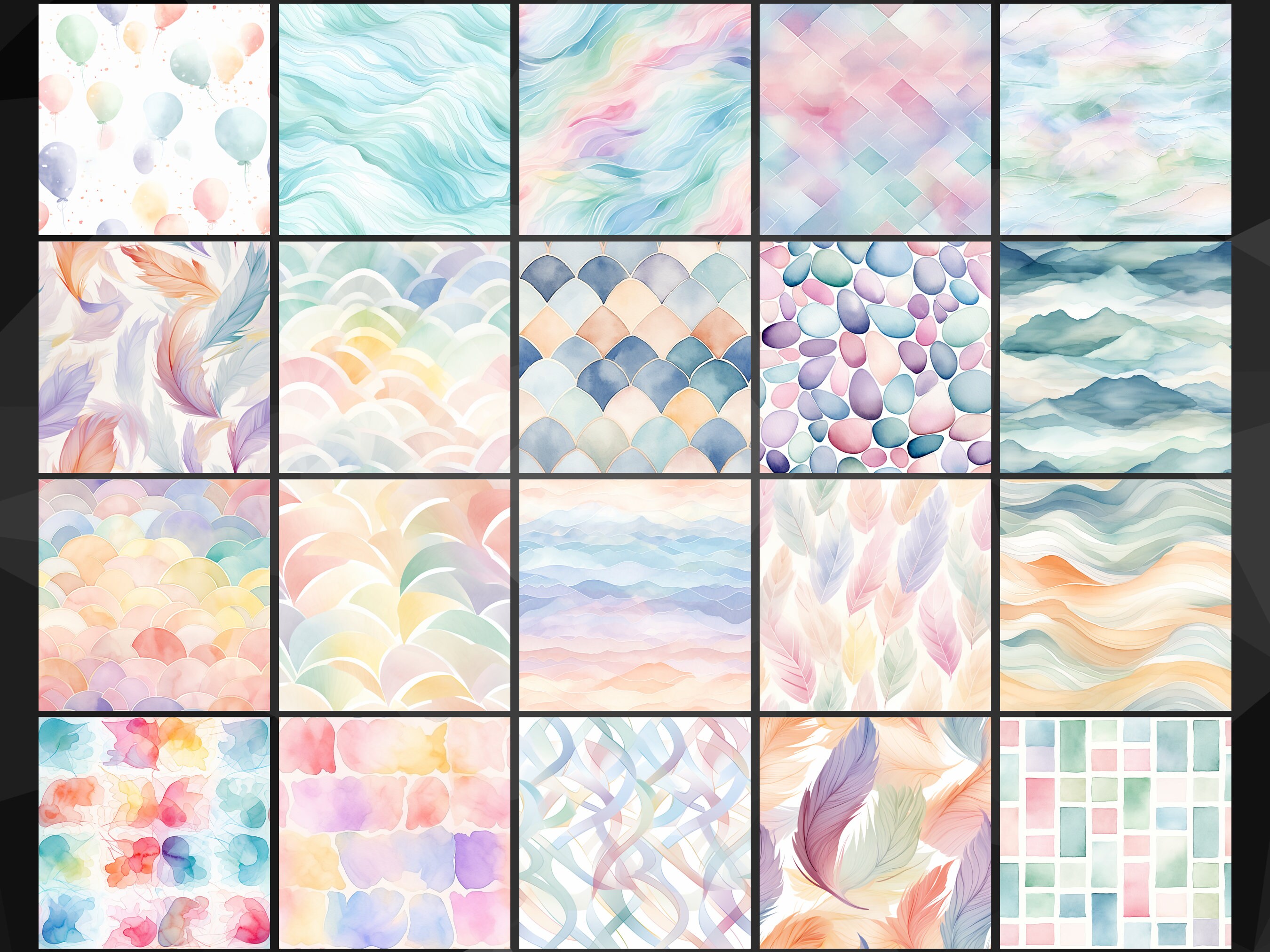 100 Soft Pastel Patterns Seamless Designs for Textiles - Etsy