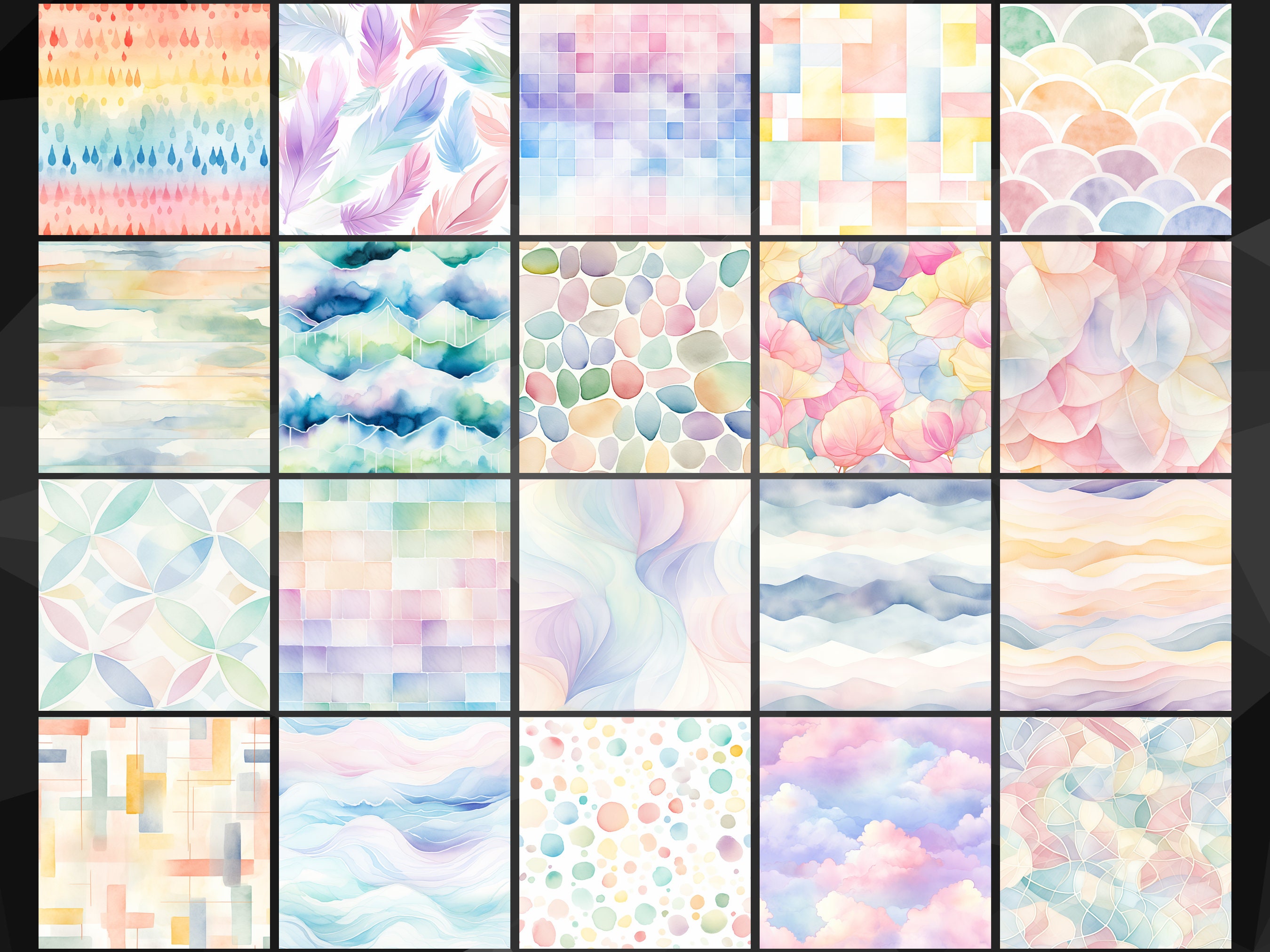100 Soft Pastel Patterns Seamless Designs for Textiles - Etsy