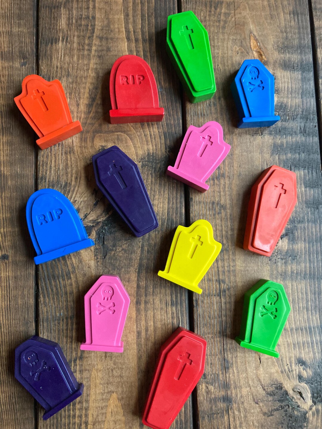 Halloween Crayons,candy Alternative,teal Pumpkin,tombstone Crayons ...