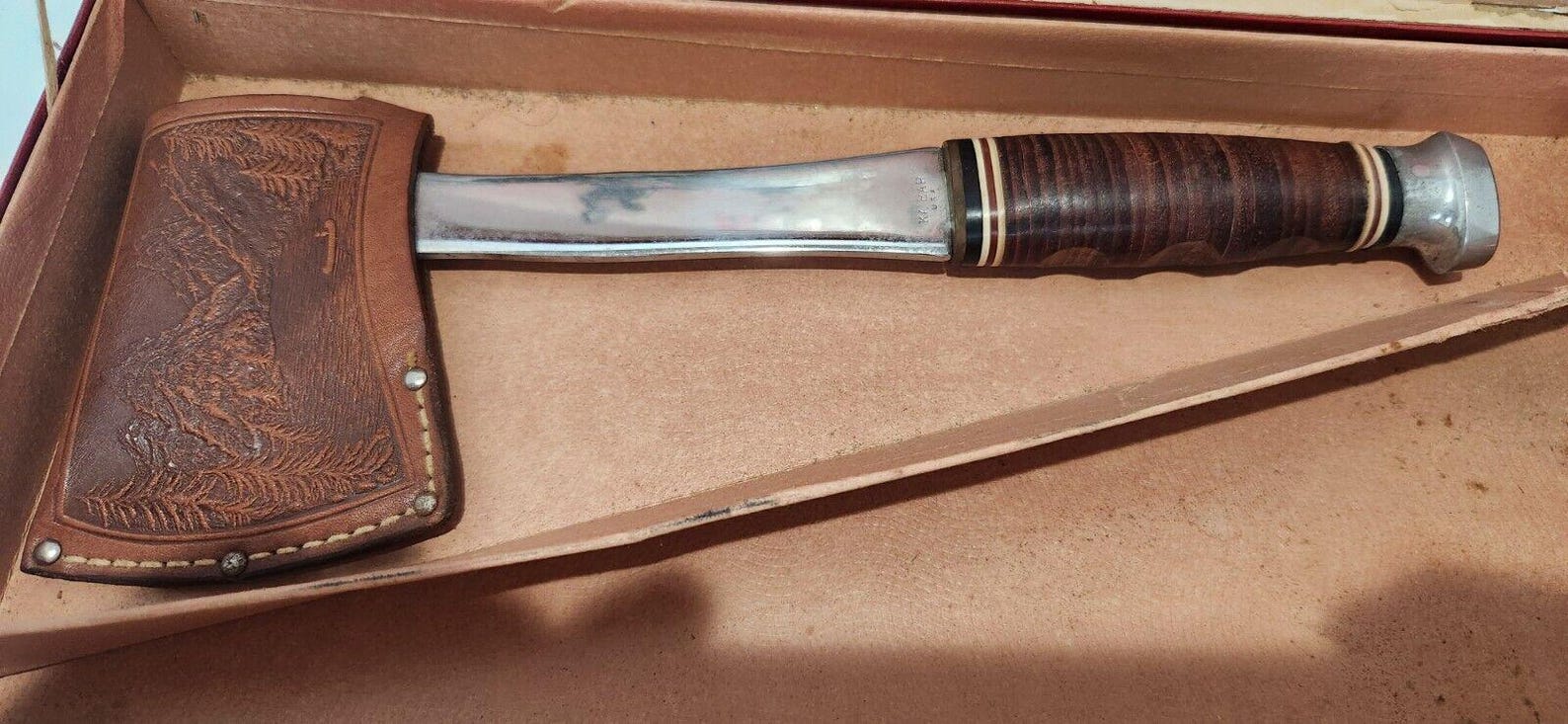 Boy Scouts of America Kit Karson Kit Kabar Hatchet Box Embossed Leather ...