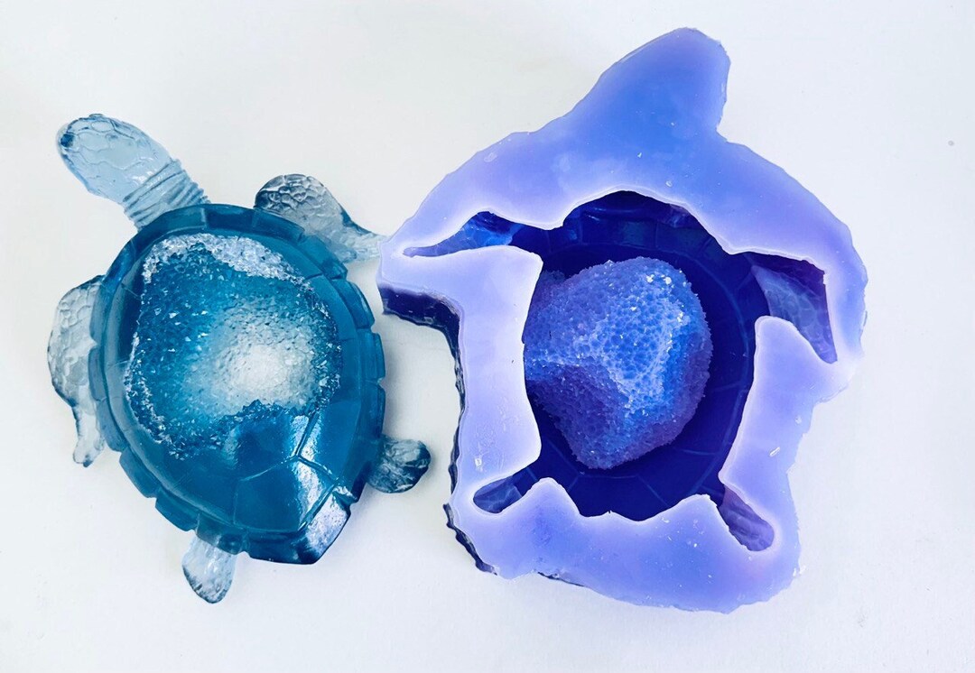 Crystal Sea Turtle Resin Mold Extra Large Geode Silicone Create Custom ...