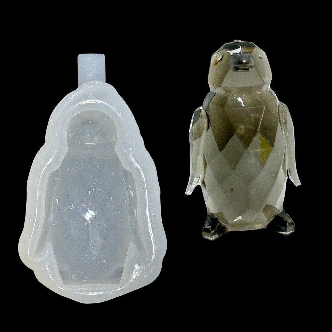 Crystal Penguin Silicone Mold: 3D Resin Figurine, Gem Style Decor - Etsy