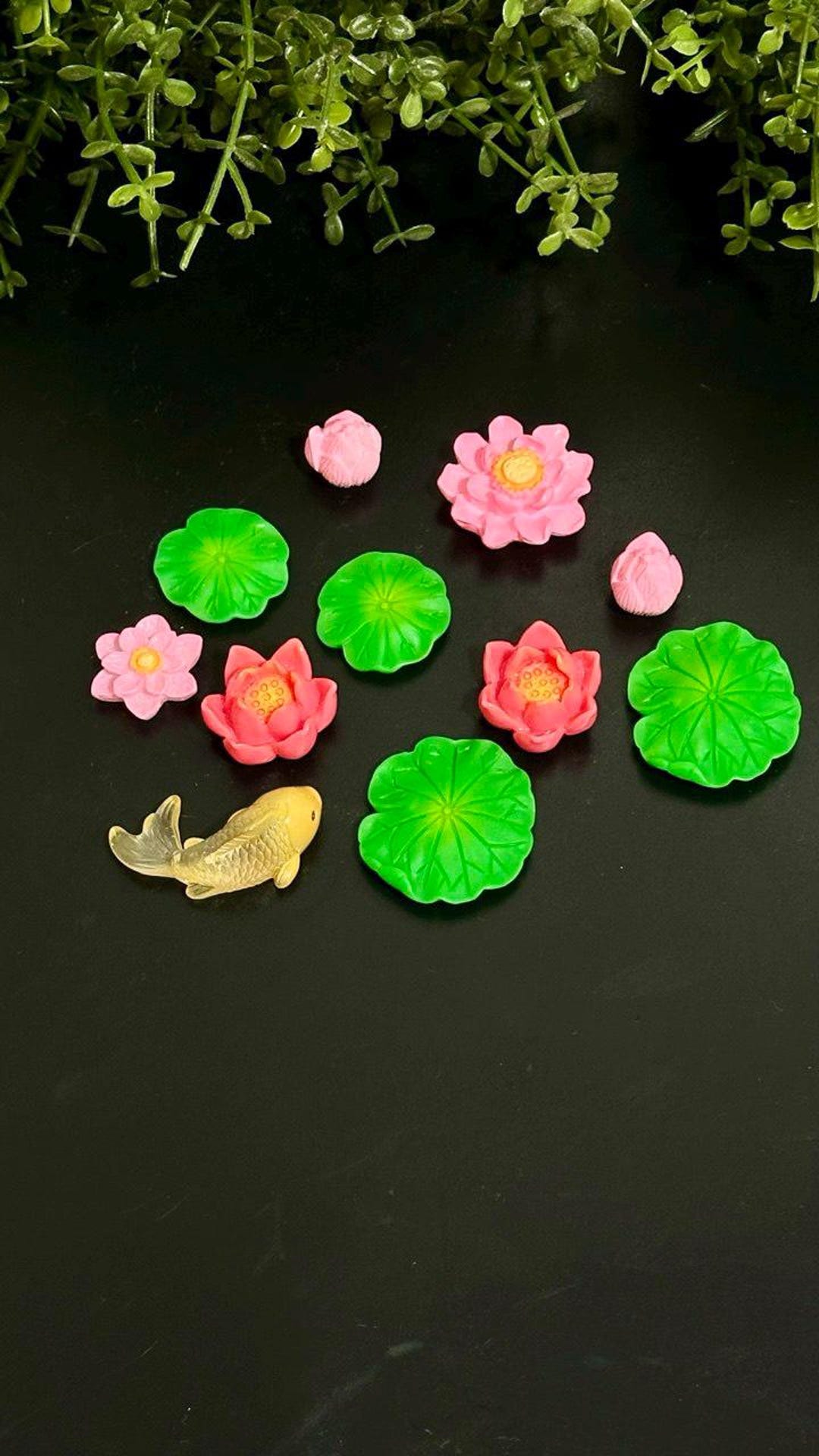 Silicone Pond Mold Set With Lotus Flowers, Lily Pads and Koi Fish - Etsy