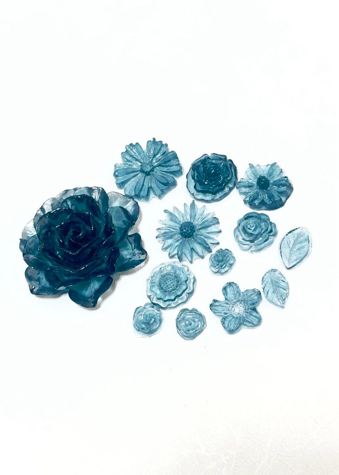Handmade 3D Floral Silicone Resin Molds 11 Flower Designs, Perfect for ...