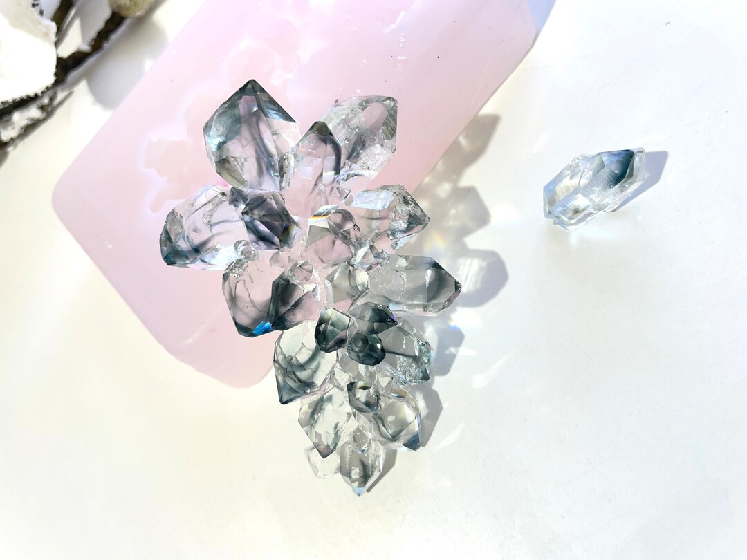 2 SET Little Crystals Cluster Silicone Mold. Crystal Stone Mold Cluster ...
