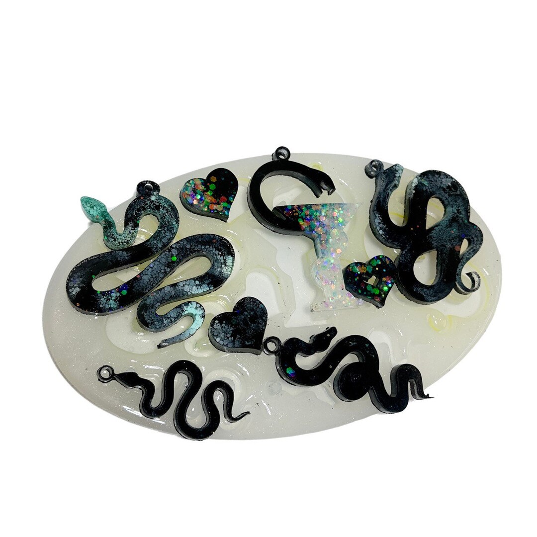 Large Silicone Snake Mold Set for DIY Jewelry & Keychains Crafting ...