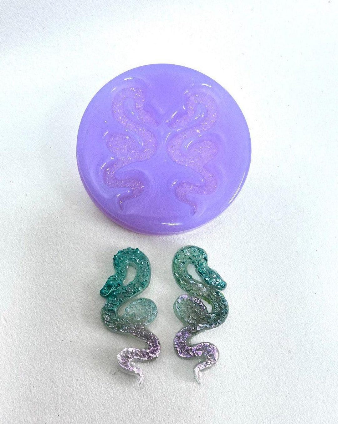 Set of 2 Crystal Snake Resin Silicone Molds for Jewelry and Crafts - Etsy