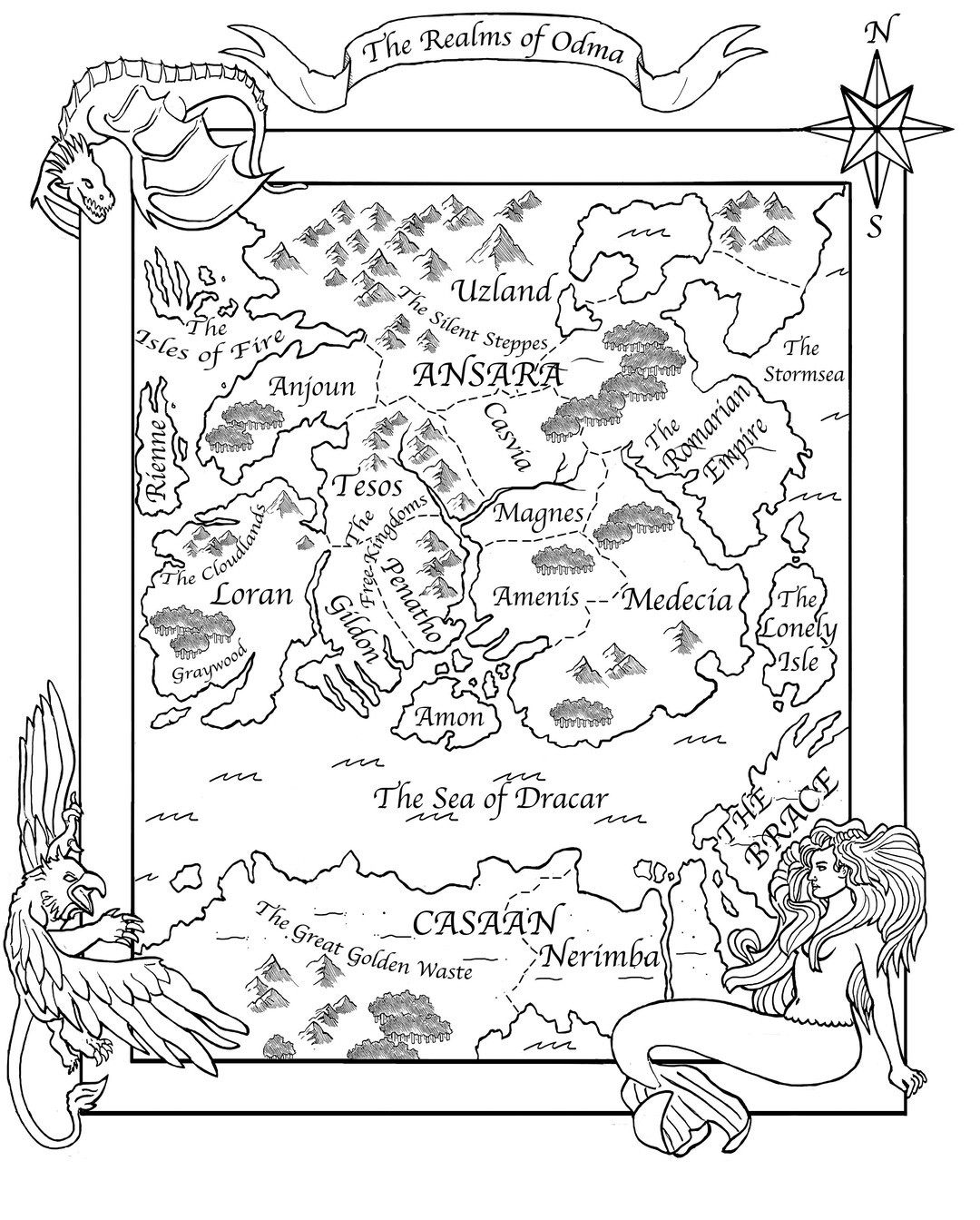 Custom Fantasy Map | Custom Illustrated Maps for Novels, Film, Media ...