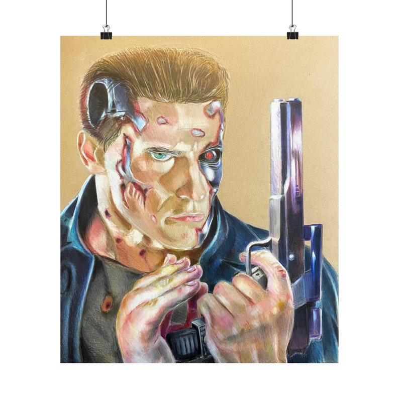 The Terminator Matte Vertical Poster, Fantasy Art, Terminator Art ...