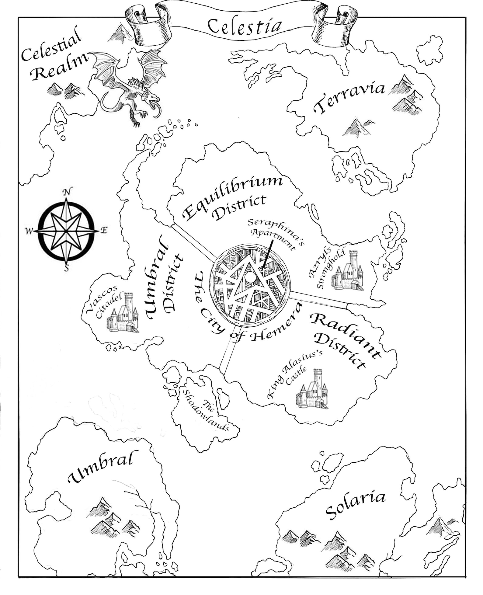 Custom Fantasy Map | Custom Illustrated Maps for Novels, Film, Media ...