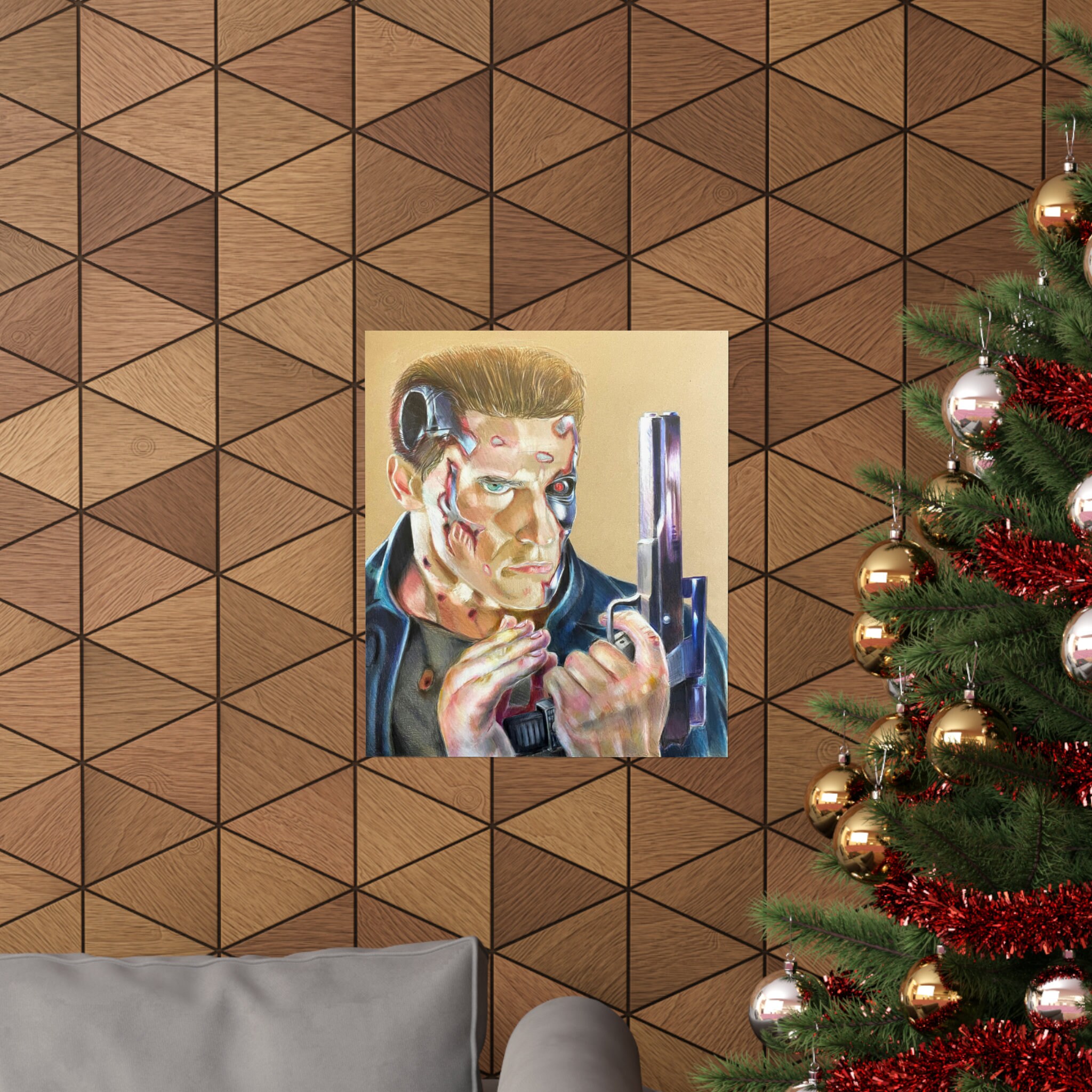 The Terminator Matte Vertical Poster, Fantasy Art, Terminator Art ...