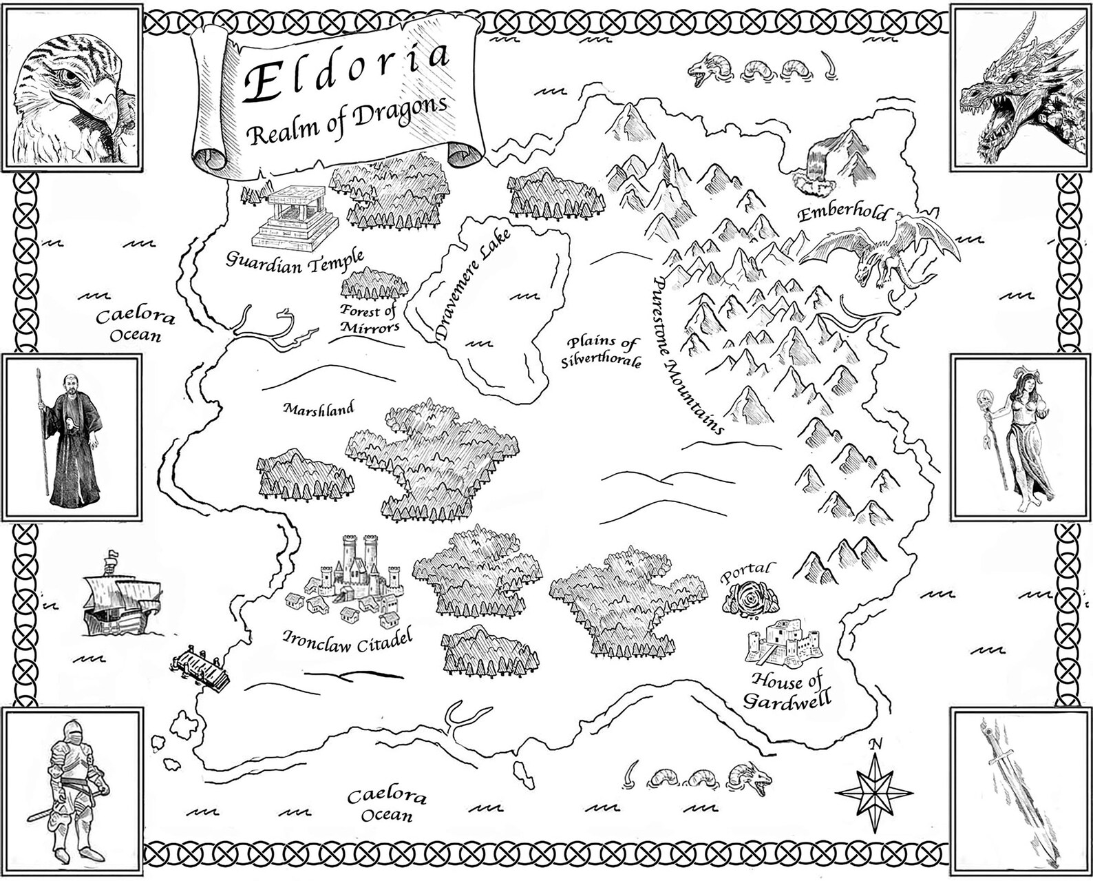 Custom Fantasy Map | Custom Illustrated Maps for Novels, Film, Media ...