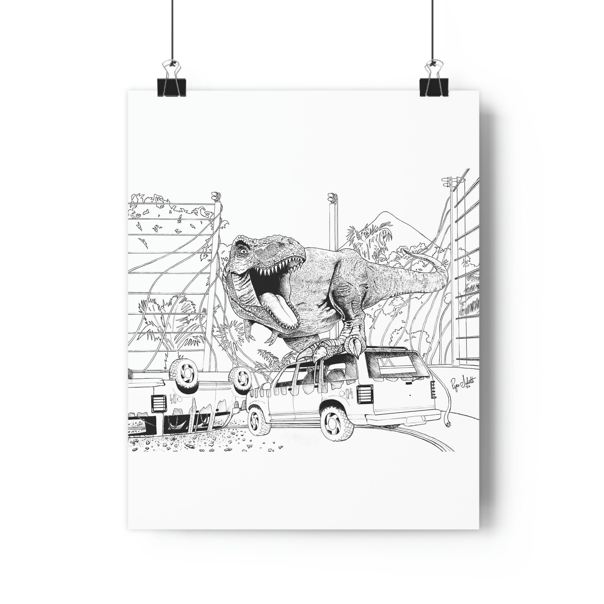 Tyrannosaurus, T-rex Ryan Schuette Dinosaur Wall Decor, Dinosaur Wall Art, Dinosaur Print ...