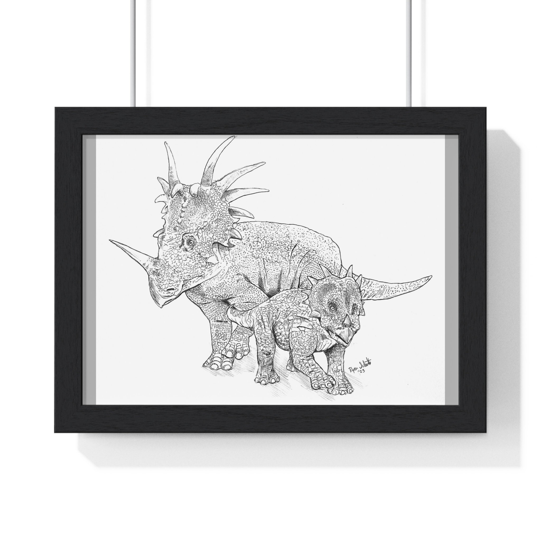 Styracosaurus | Premium Frame, Dinosaur Prints, Nursery Decor, Dinosaur ...
