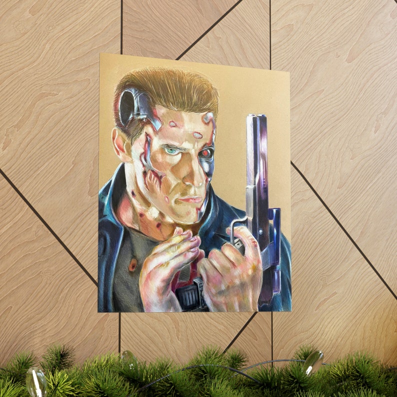 The Terminator Matte Vertical Poster, Fantasy Art, Terminator Art ...