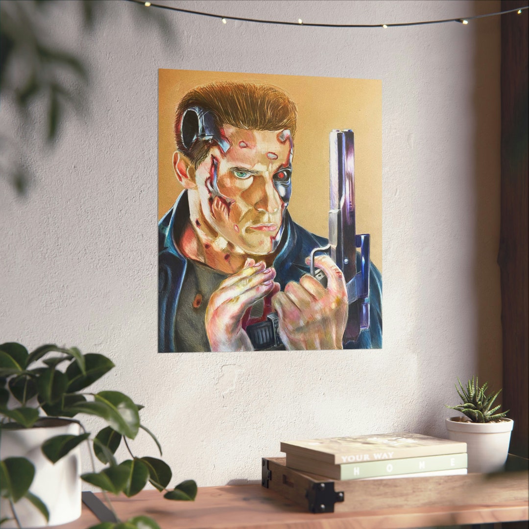 The Terminator | Matte Vertical Poster, Fantasy Art, Terminator Art ...