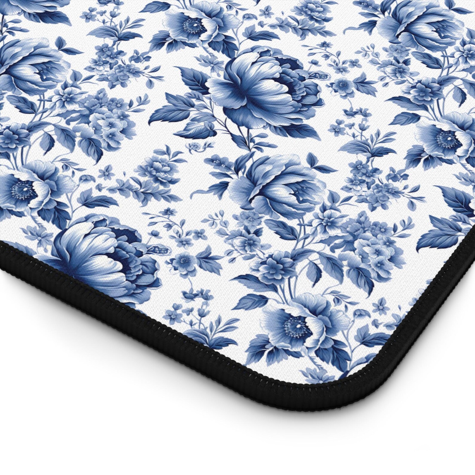 Toile De Jouy Desk Mat | Floral Office Accessories | Large Mousepad ...
