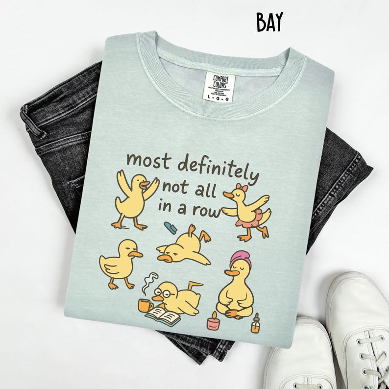 Not in a Row Duck Tee | Animal Meme T-shirt for Teens | Comfortable ...