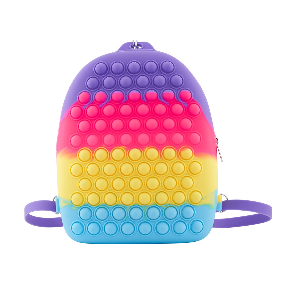 Justbeautifulbyjb Tutti Frutti Pop It Bagpack Silicone Bag Multi Color ...