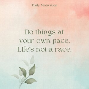 Do Things at Your Own Pace - Poster - Etsy