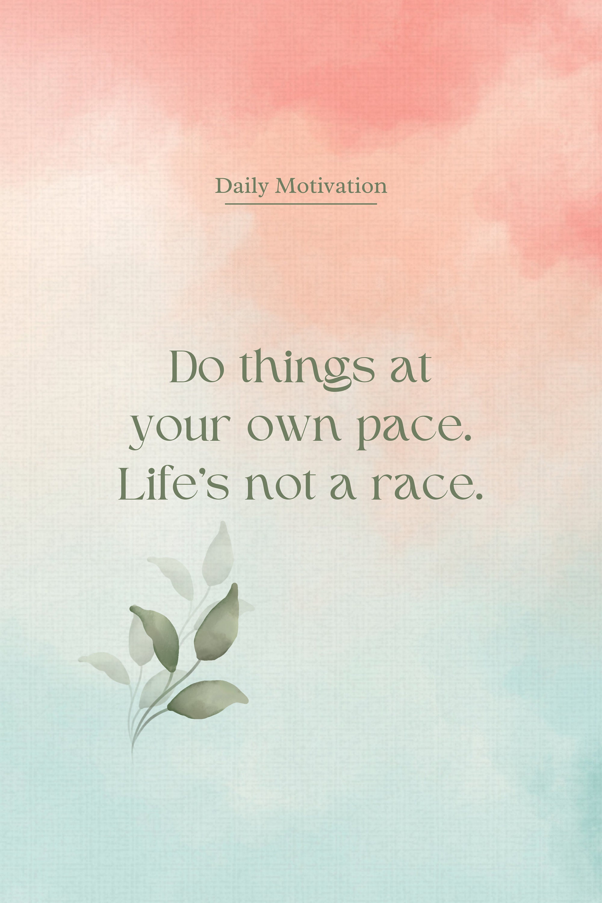 Do Things at Your Own Pace Poster - Etsy