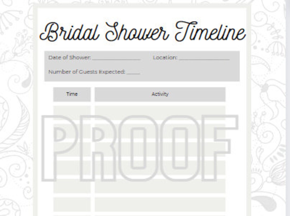 Bridal Shower Planning Bundle - Instant PDF Download - Etsy