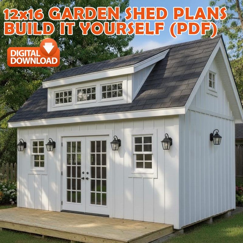 12x16 With Loft Plans - Etsy