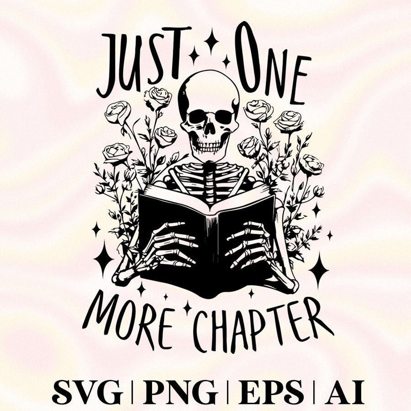 Skeleton Reading Book Svg - Etsy