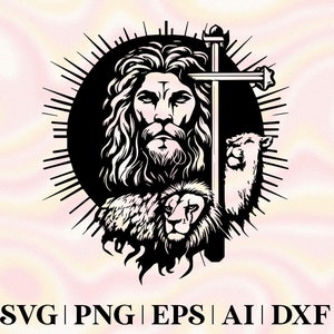 Lion Jesus Svg, Lion Jesus Png, Lion of Judah Svg, Jesus the Lion Svg ...