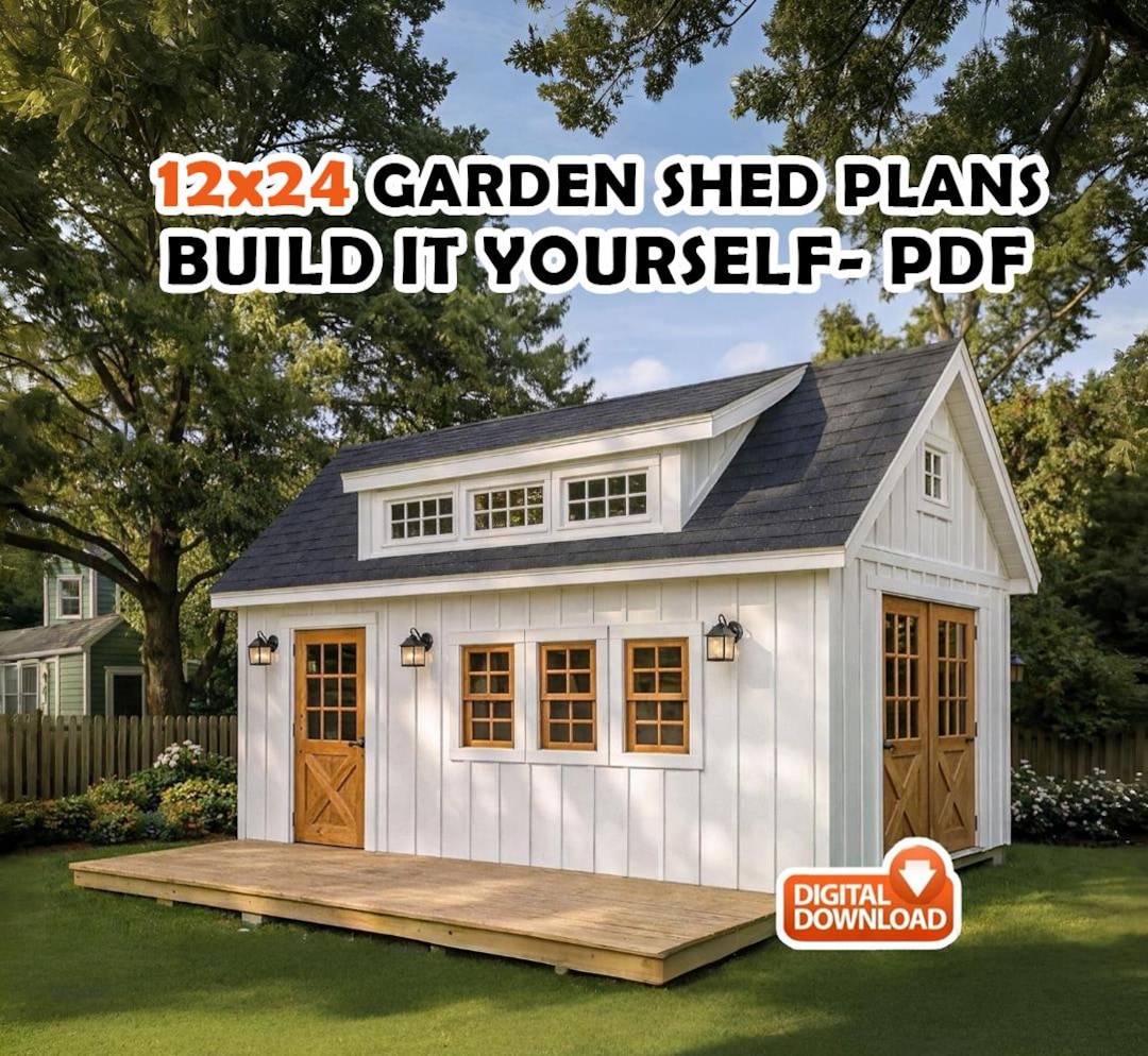 Inspiring 12x24 Shed Plans Images