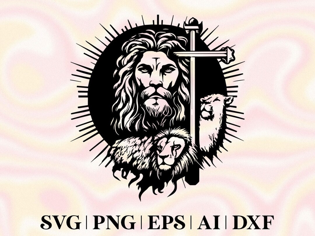 Lion Jesus Svg, Lion Jesus Png, Lion of Judah Svg, Jesus the Lion Svg ...