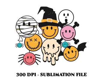 Smiley Face Halloween Png - Etsy
