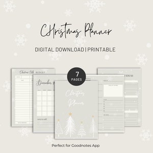 Christmas Digital Planner , Christmas Planner Printable, Gift Budget ...