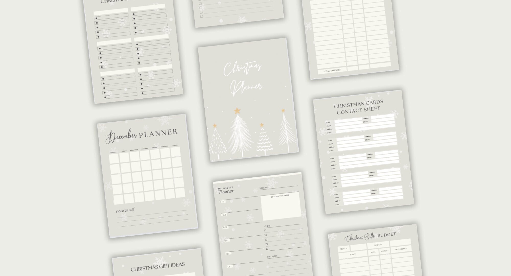 Christmas Digital Planner , Christmas Planner Printable, Gift Budget ...