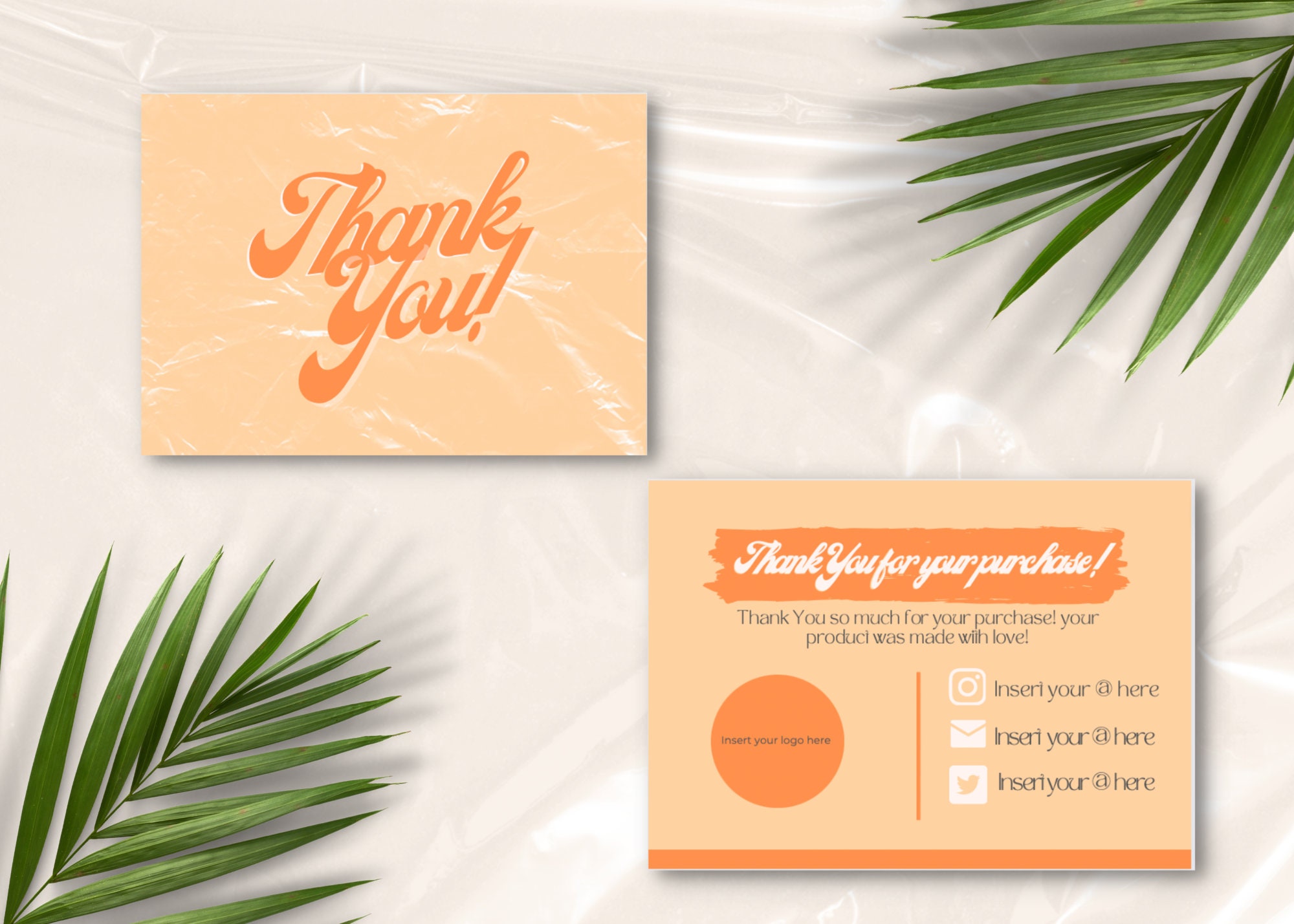 Editable Card Canva Pro Template | Thank You Card Template ...