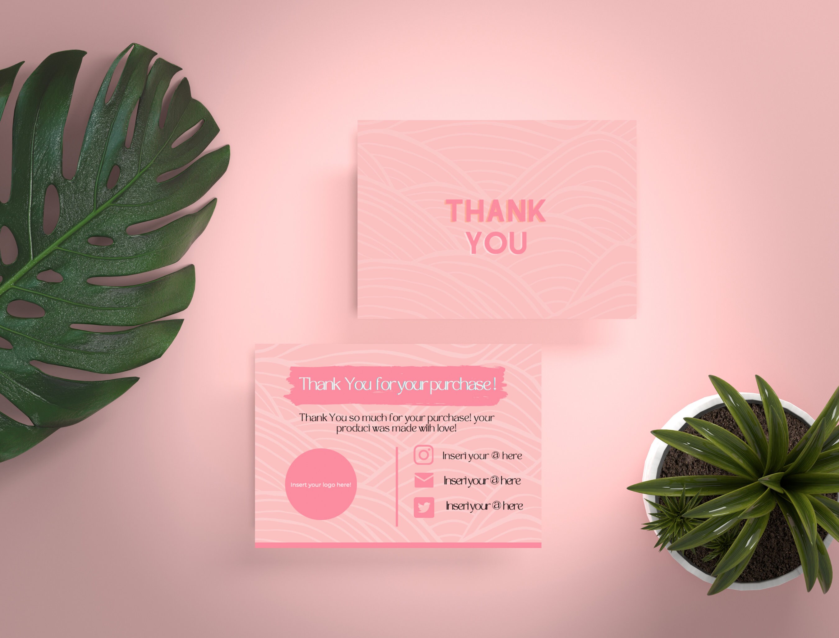Editable Card Canva Pro Template Thank You Card Template Customizable ...