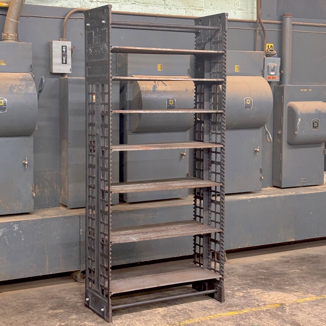 Art Nouveau Cast Iron Library Archive Bookshelf by Snead & Company - Etsy