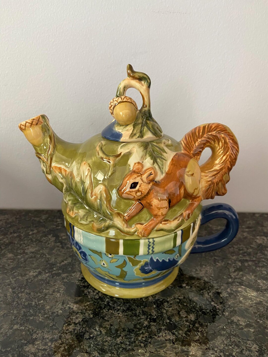 Vintage Tracy Porter Tea for One Set: Hand-painted Squirrel Teapot ...