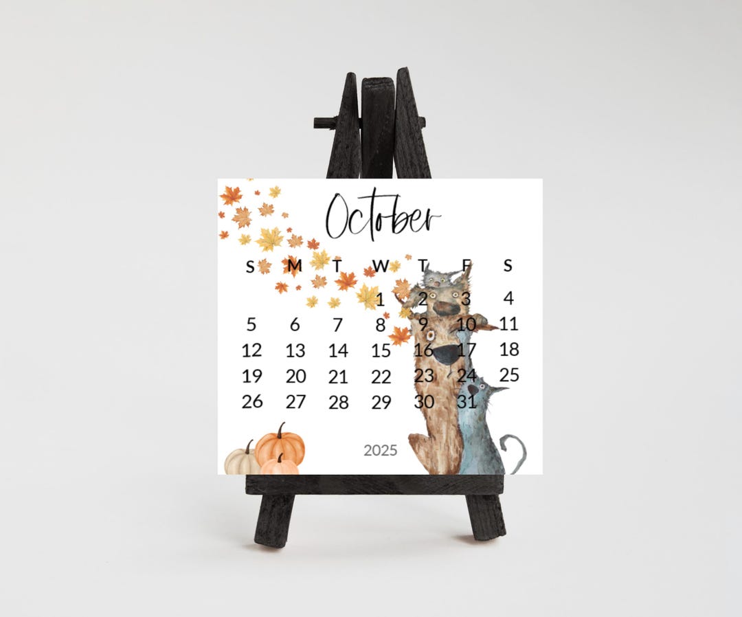Silly Dog Small Desk 2026 Calendar - Stand up Mini Calendar Desktop or ...