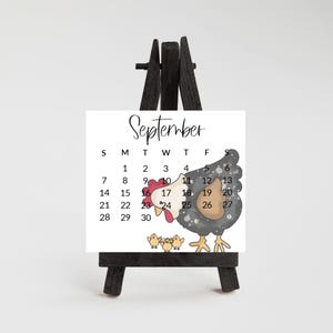 2025 Country Chicken Mini Calendar- Adorable Hens and Chicks- Home ...