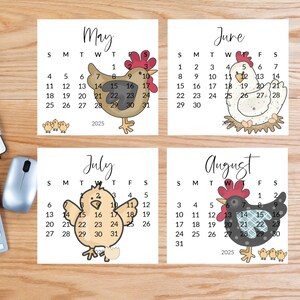 2025 Country Chicken Mini Calendar- Adorable Hens and Chicks- Home ...