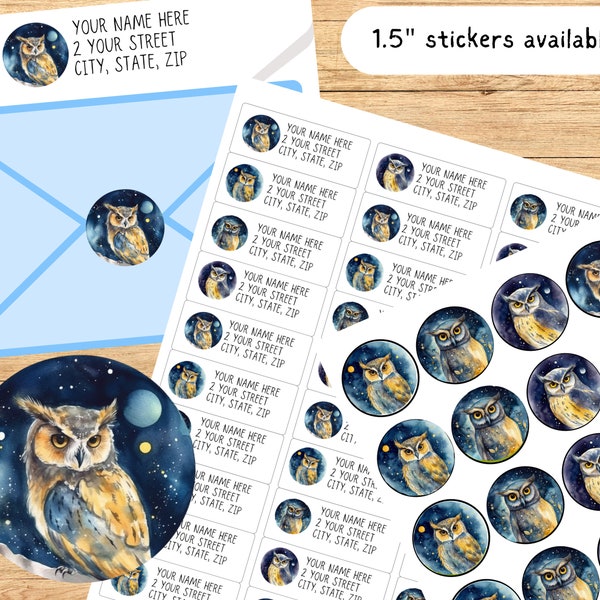 Owl Address Labels - Etsy