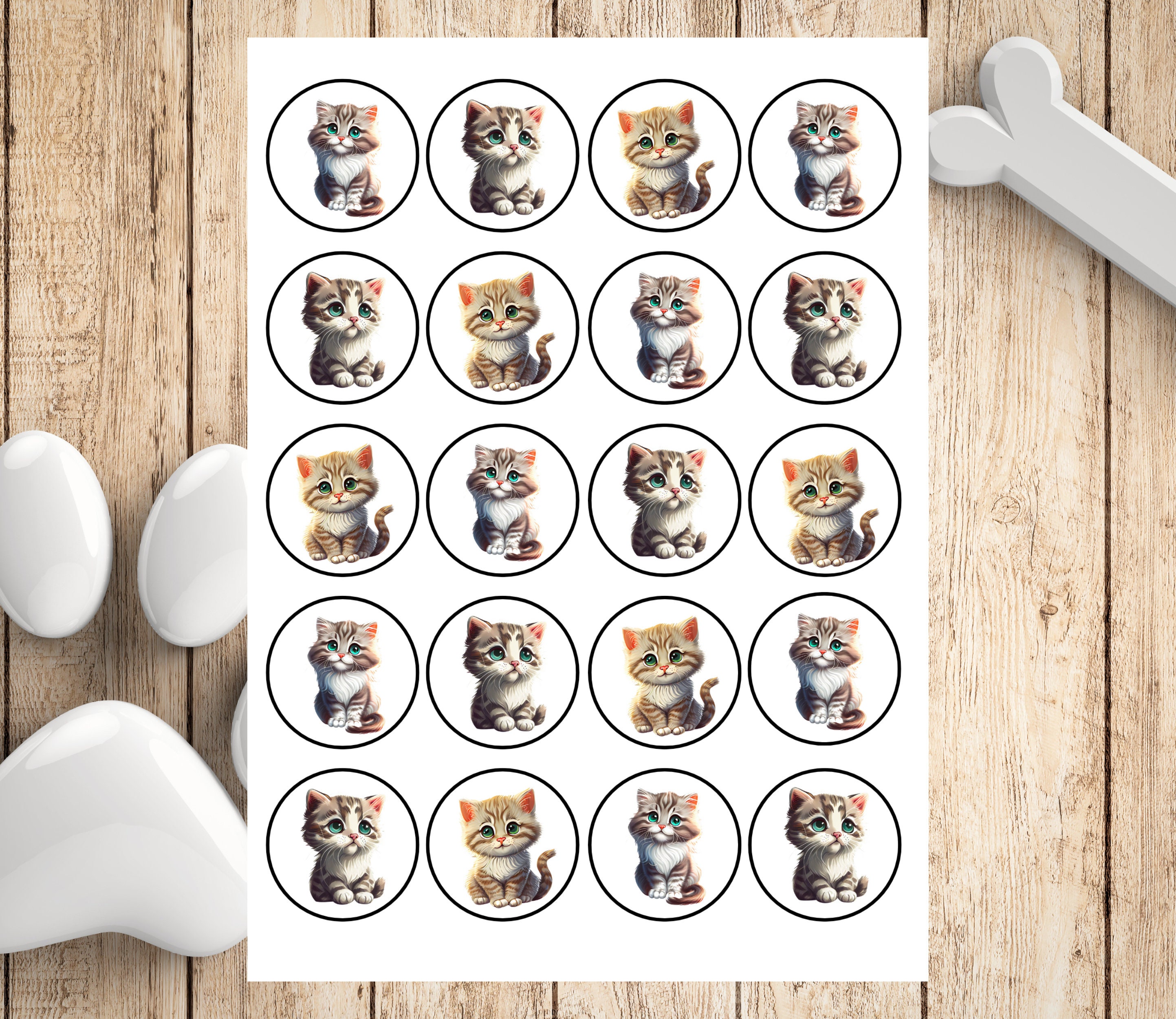 Big Eyed Cat Return Address Label Stickers Custom Return - Etsy