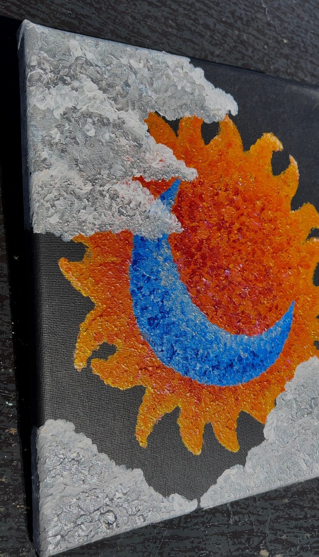 Sun and Moon Acrylic Painting - Etsy