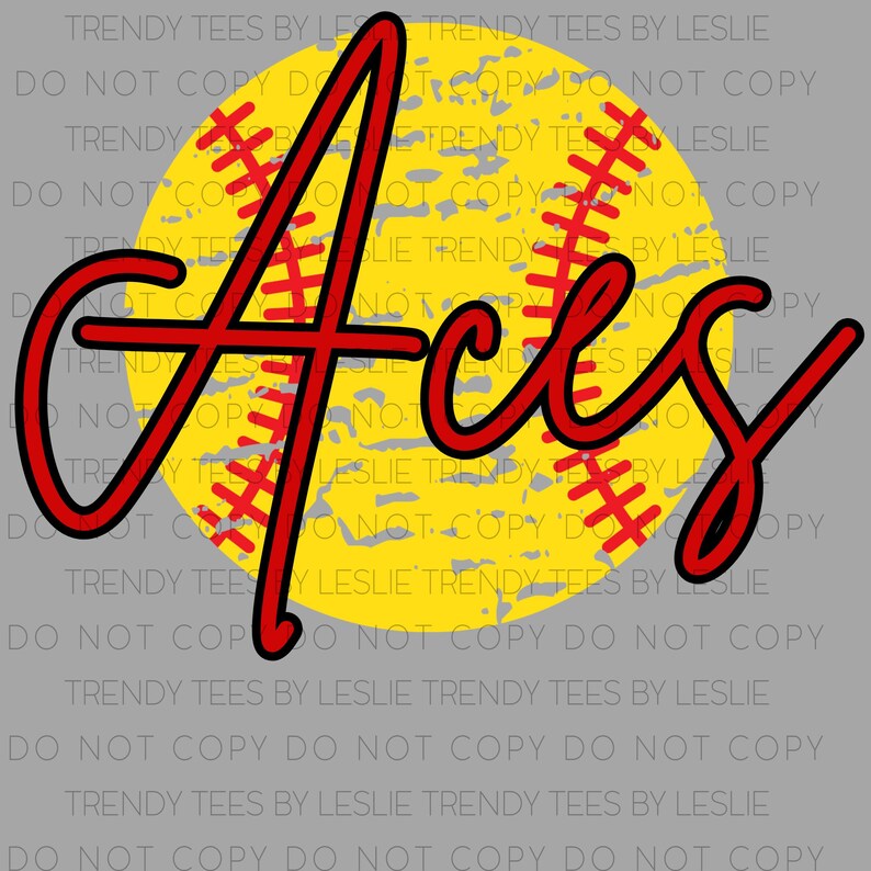 Aces Softball PNG | Softball PNG| Game Day PNG| Custom Png | Custom ...