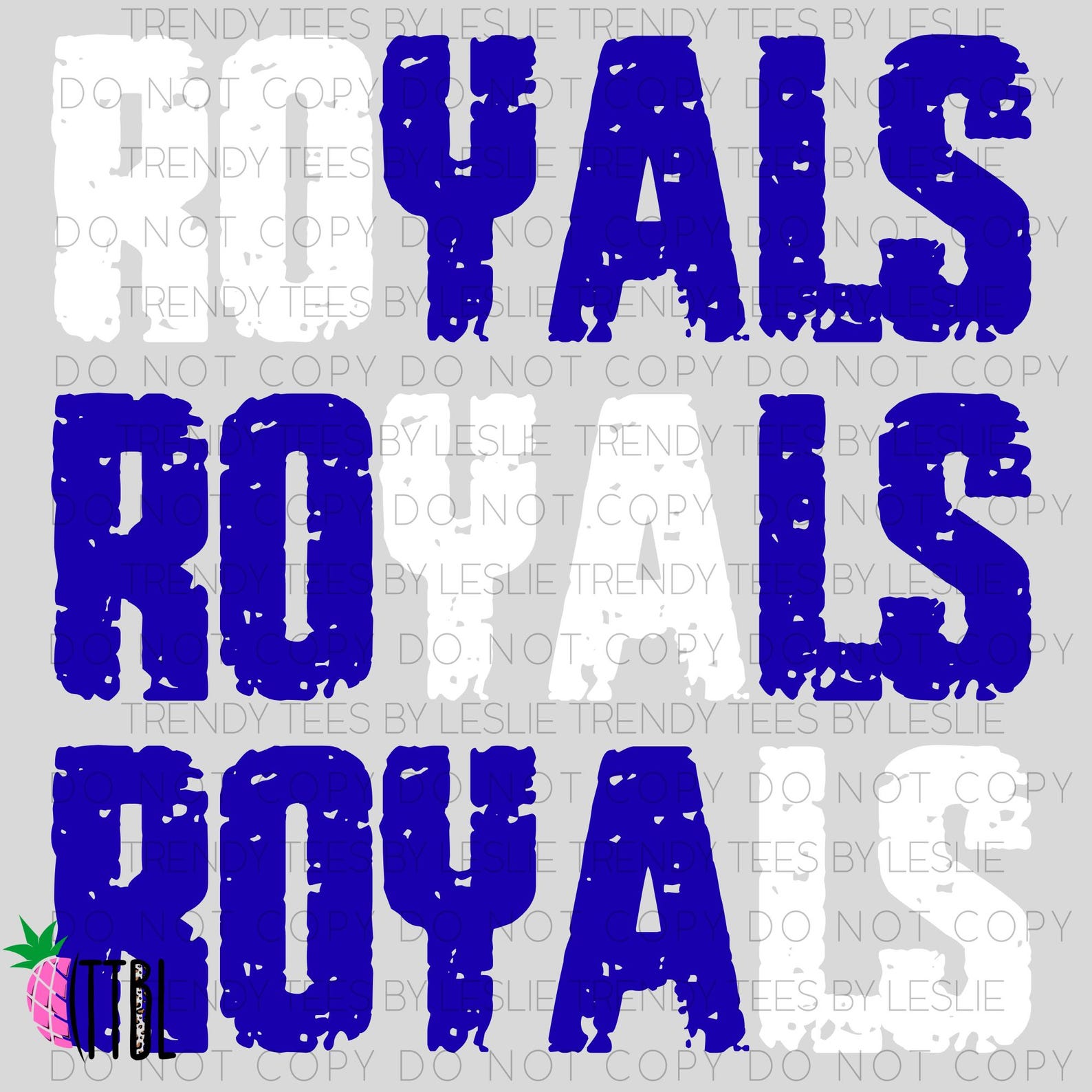 ROYALS Distressed PNG | Blue White School Spirit Design (digital ...